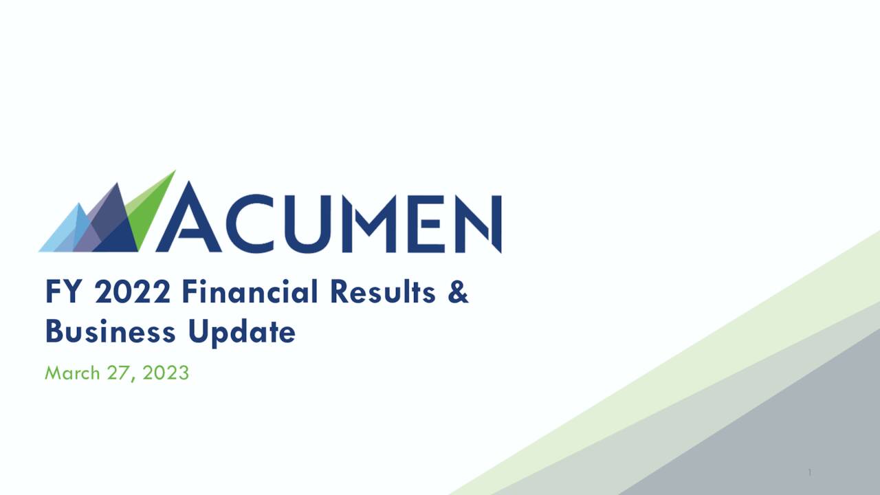 Acumen Pharmaceuticals, Inc. 2022 Q4 - Results - Earnings Call Presentation (NASDAQ:ABOS ...