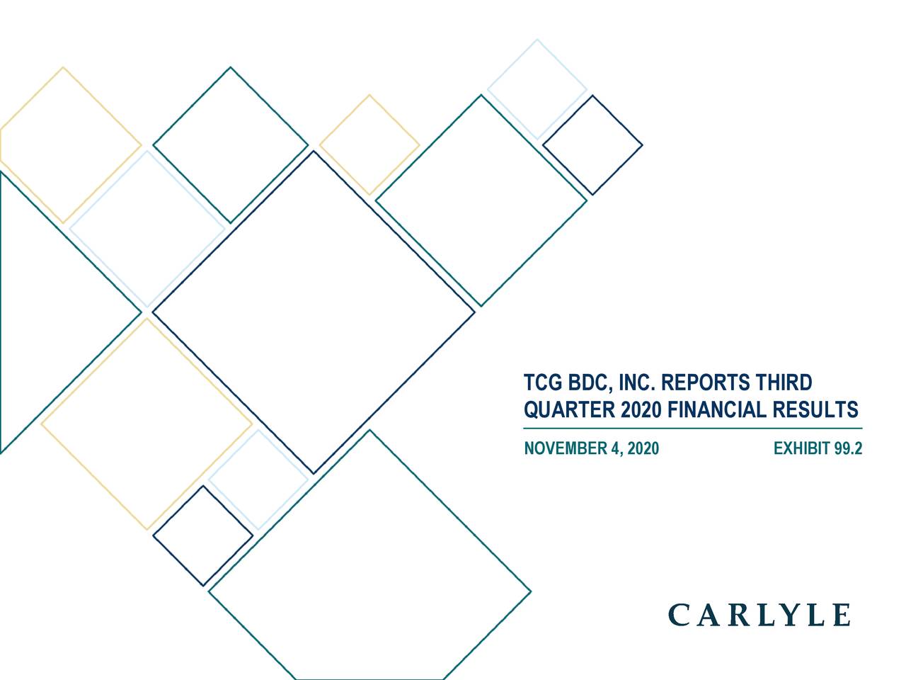 TCG BDC, Inc. 2020 Q3 - Results - Earnings Call Presentation (NASDAQ:CGBD) | Seeking Alpha