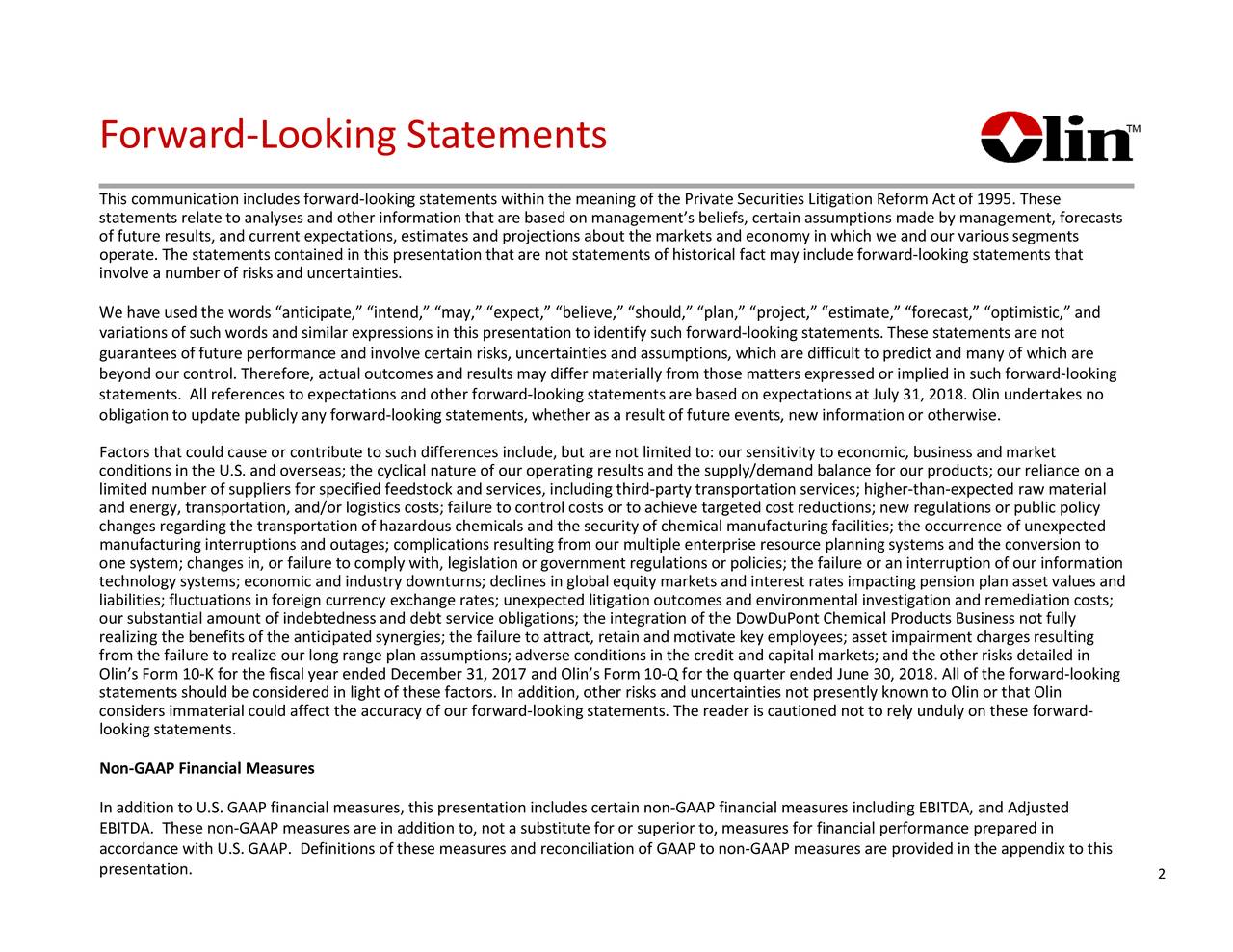 Olin (OLN) Presents At 31st Annual Credit Suisse Basic Materials ...