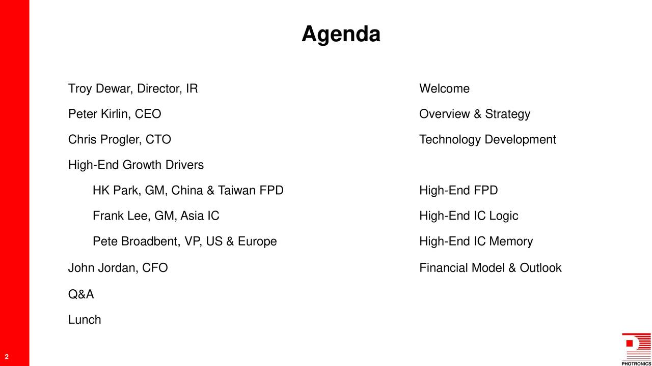 Photronics (PLAB) Investor Presentation - Slideshow (NASDAQ:PLAB ...