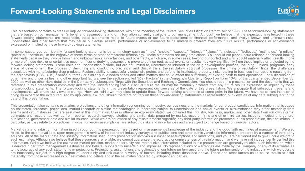 Fusion Pharmaceuticals (FUSN) Investor Presentation - Slideshow (NASDAQ ...