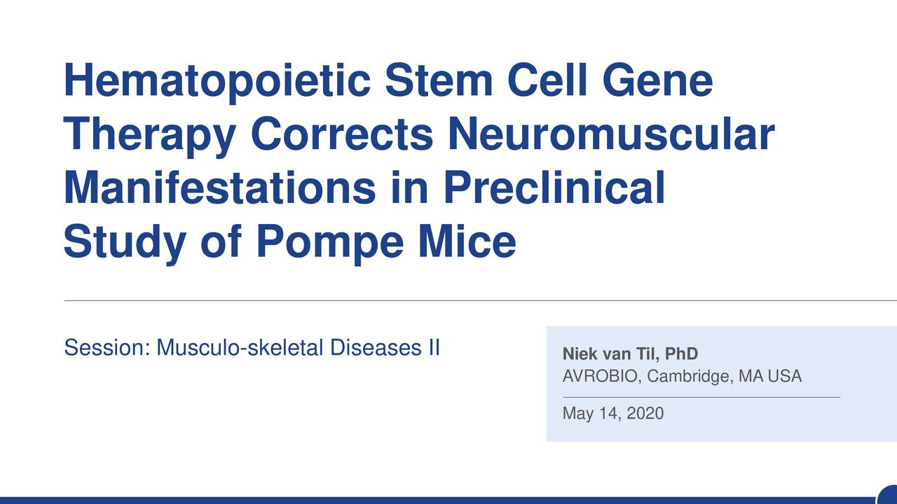 AVROBIO (AVRO) Presents At American Society of Gene & Cell Therapy ...