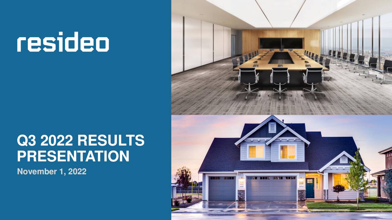 Resideo Technologies, Inc. 2022 Q3 - Results - Earnings Call ...