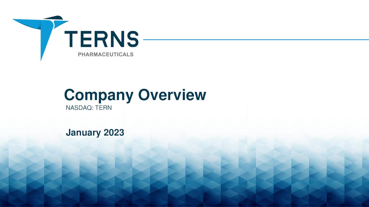 Terns Pharma (TERN) Investor Presentation - Slideshow (NASDAQ:TERN) | Seeking Alpha