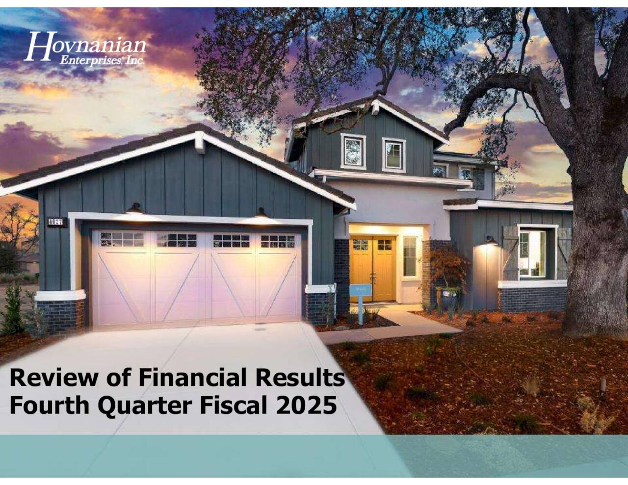 Hovnanian Enterprises, Inc. 2025 Q4 - Results - Earnings Call Presentation (NYSE:HOV) 2025-12-04 ...