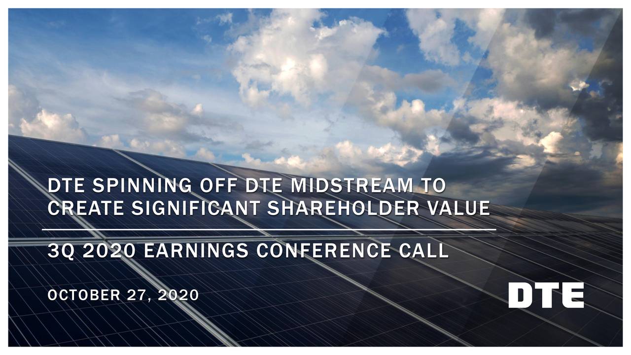 DTE Energy Company 2020 Q3 - Results - Earnings Call Presentation (NYSE ...