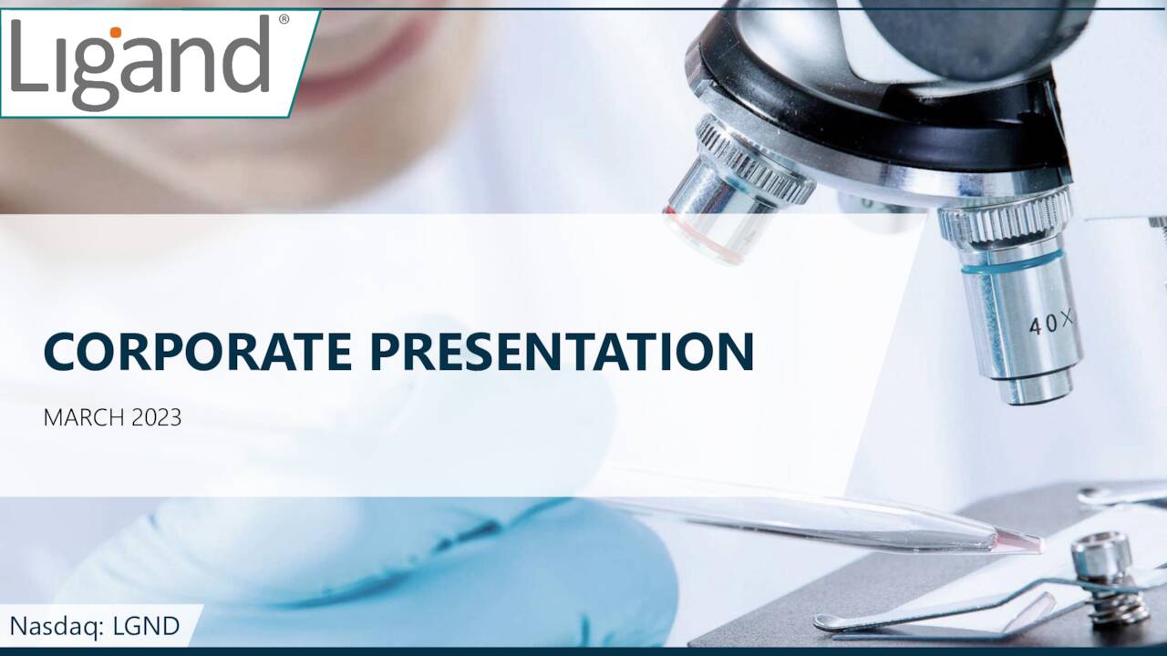 Ligand Pharmaceuticals (LGND) Investor Presentation - Slideshow (NASDAQ ...