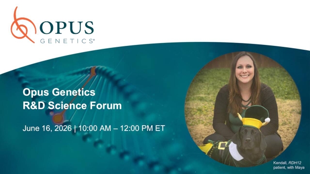 Opus Genetics, Inc. (IRD) Discusses Early-Stage Gene Therapy Programs ...