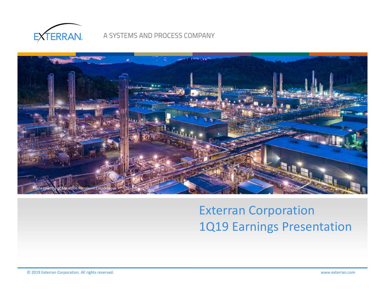 Exterran Corporation 2019 Q1 - Results - Earnings Call Slides (NYSE:EFXT) | Seeking Alpha