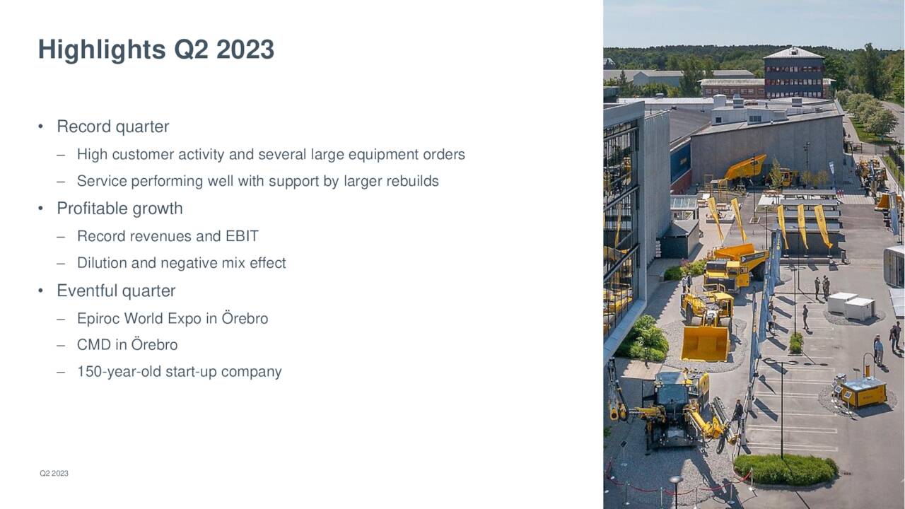 Epiroc AB (publ) 2023 Q2 - Results - Earnings Call Presentation ...
