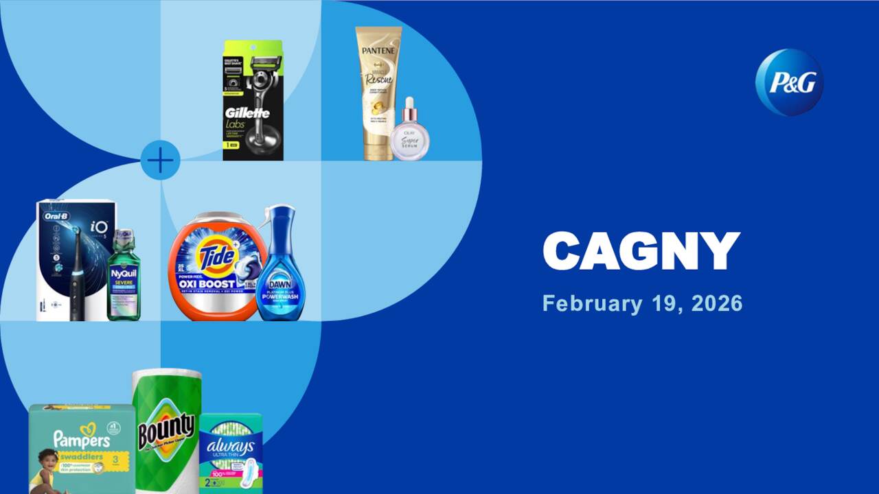 The Procter & Gamble Company (PG) Presents at Consumer Analyst Group of ...