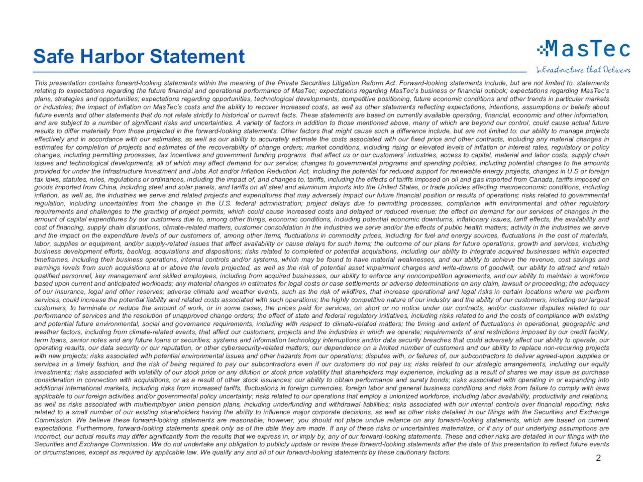 MasTec, Inc. 2025 Q2 - Results - Earnings Call Presentation (NYSE:MTZ ...