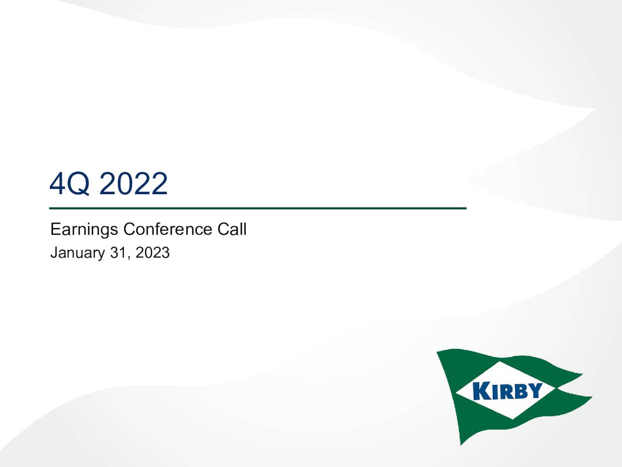 Kirby Corporation 2022 Q4 - Results - Earnings Call Presentation (NYSE:KEX) | Seeking Alpha