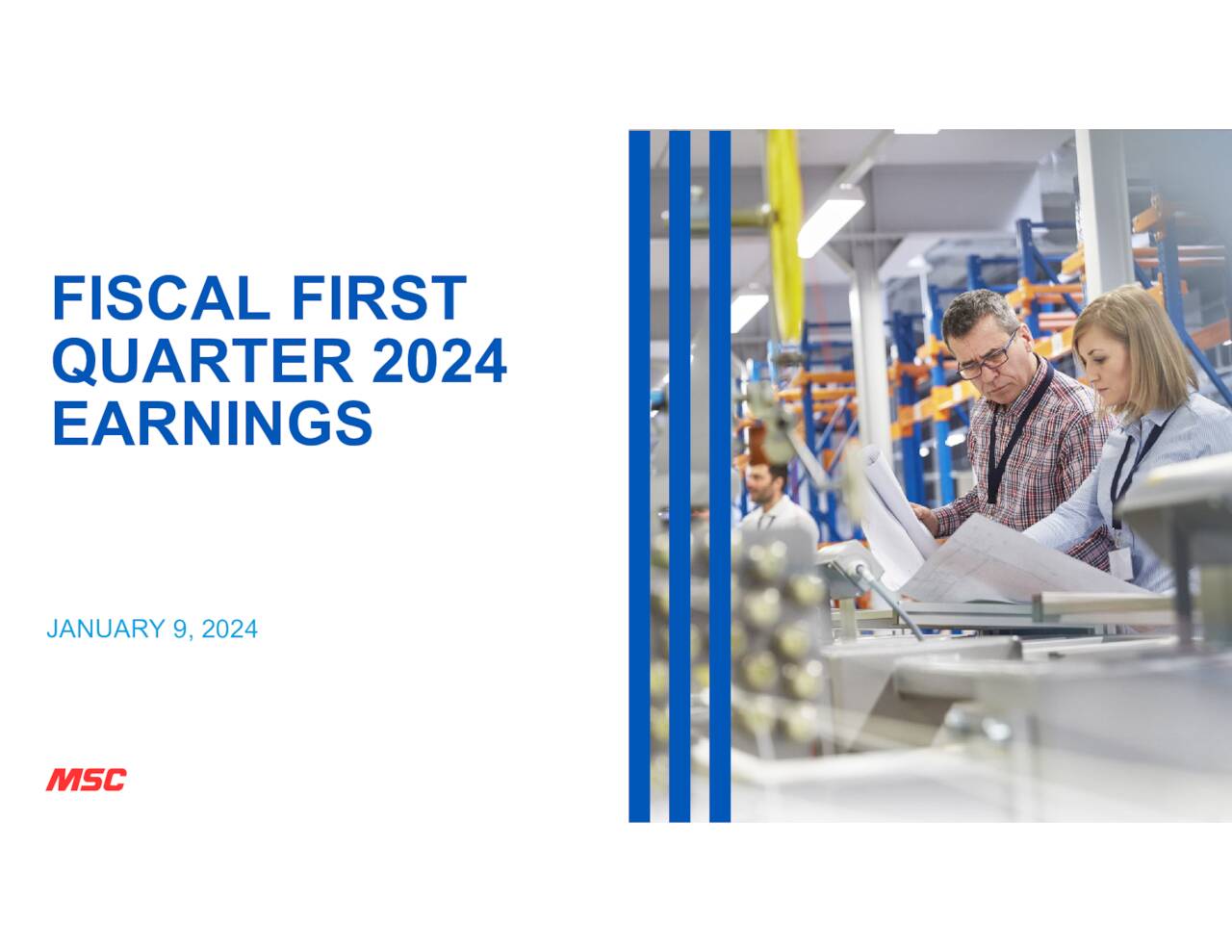 MSC Industrial Direct Co., Inc. 2024 Q1 - Results - Earnings Call Presentation (NYSE:MSM ...