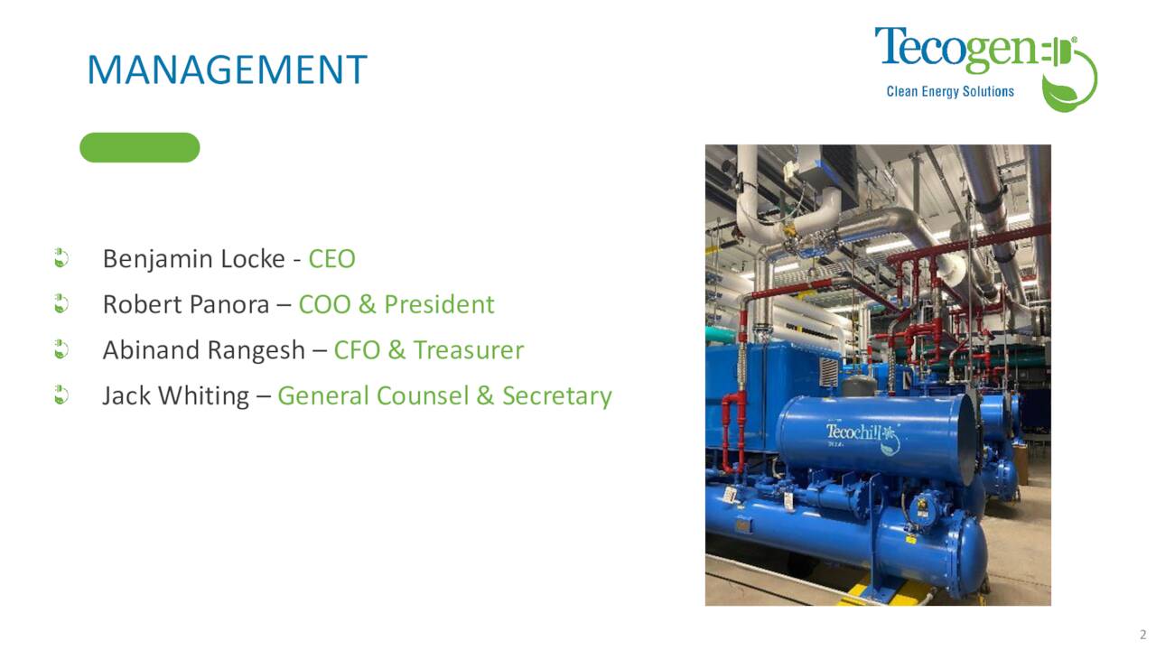 Tecogen Inc. 2022 Q1 - Results - Earnings Call Presentation (NYSE:TGEN ...