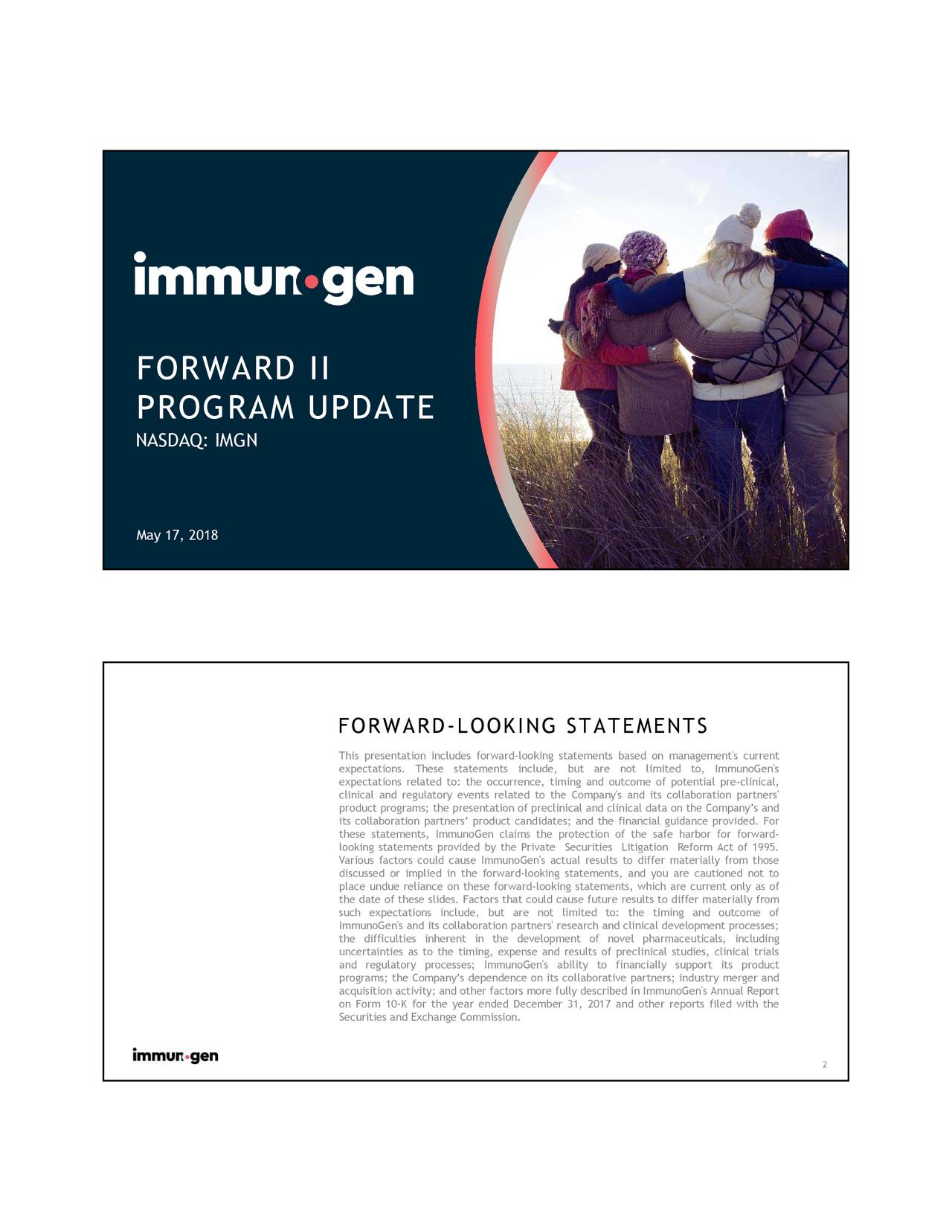 ImmunoGen (IMGN) Forward II Program Update - Slideshow (NASDAQ:IMGN ...