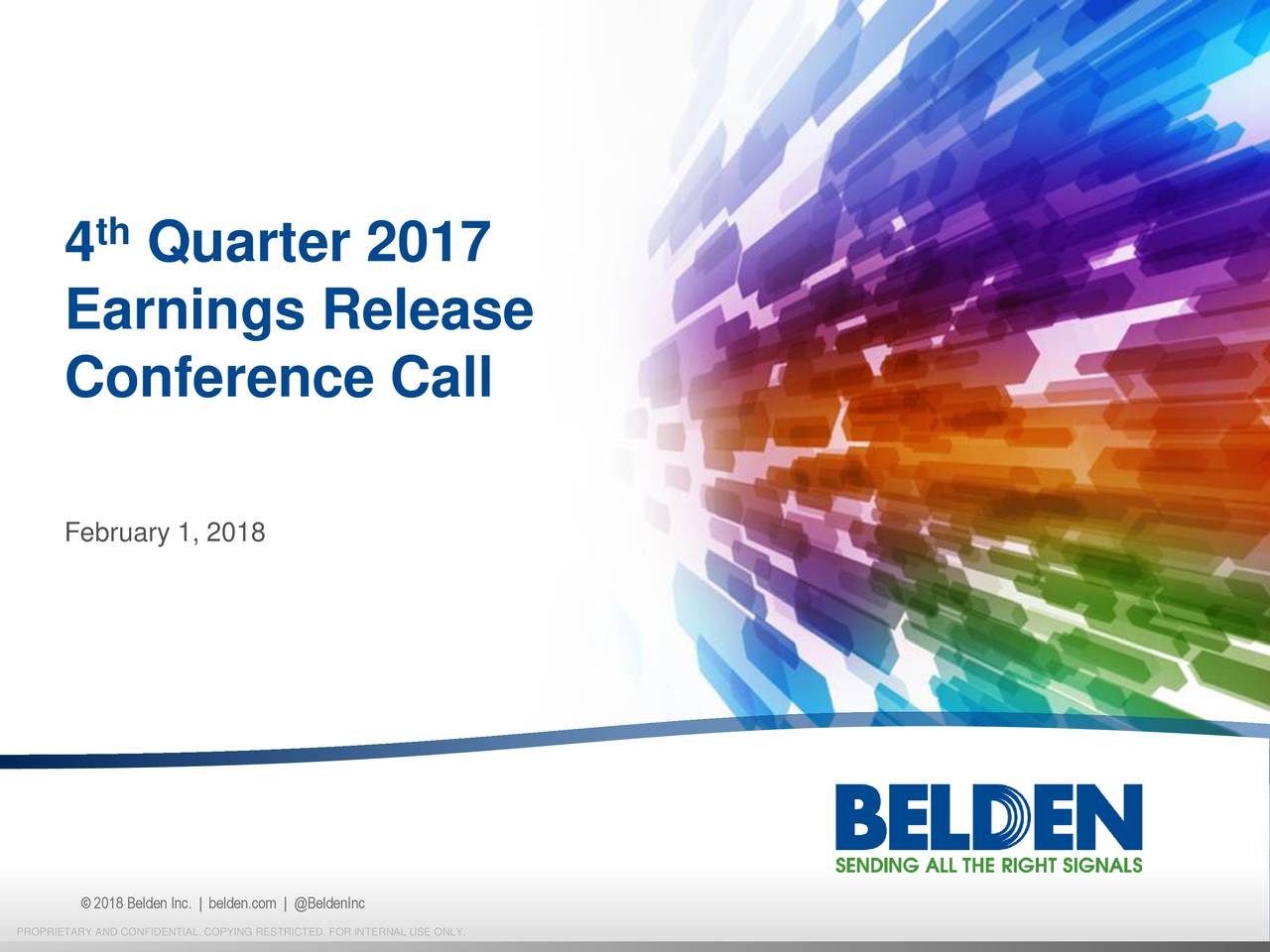 Belden Inc. 2017 Q4 - Results - Earnings Call Slides (NYSE:BDC ...