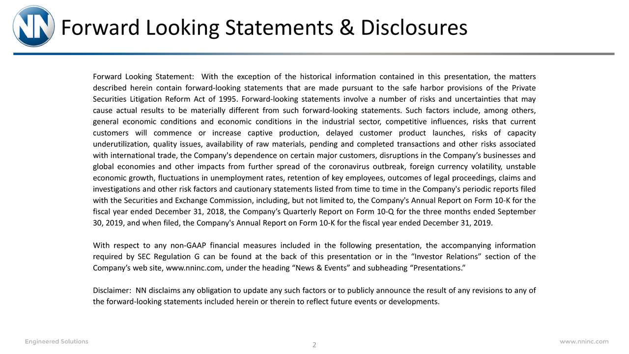 NN, Inc. 2019 Q4 - Results - Earnings Call Presentation (NASDAQ:NNBR) | Seeking Alpha