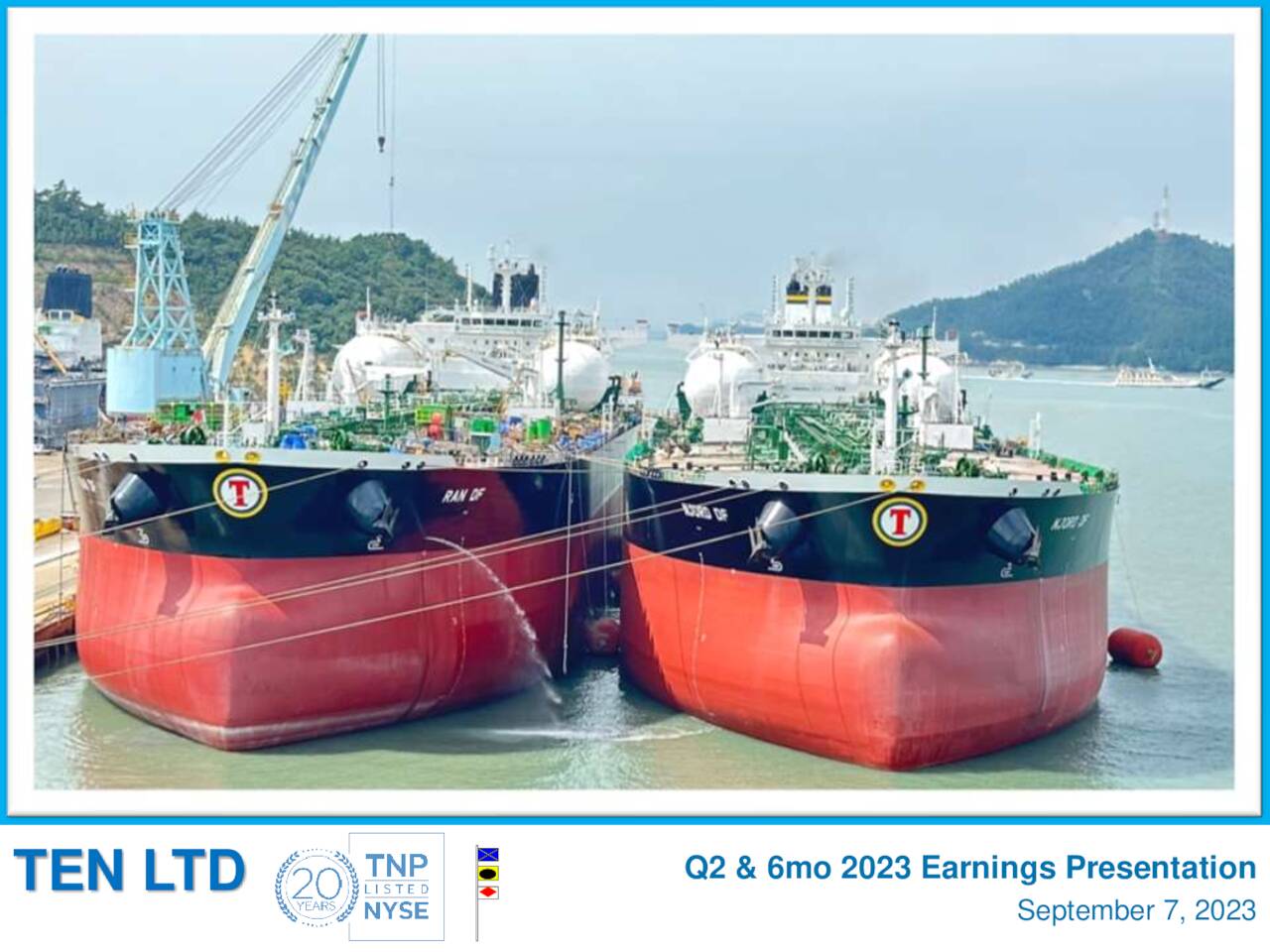 Tsakos Energy Navigation Limited 2023 Q2 - Results - Earnings Call ...