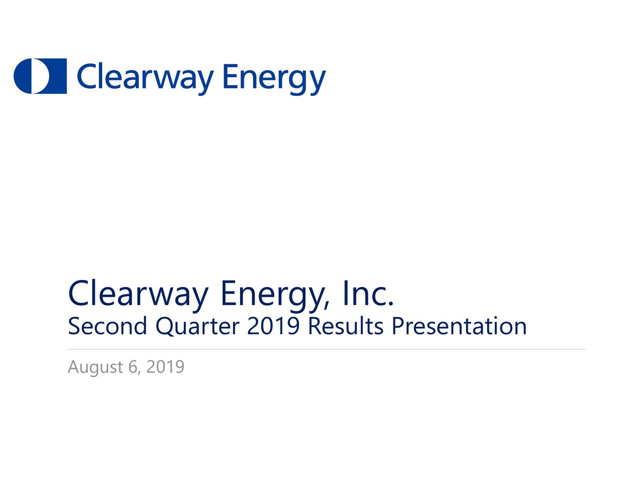 Clearway Energy, Inc. 2019 Q2 - Results - Earnings Call Slides (NYSE ...