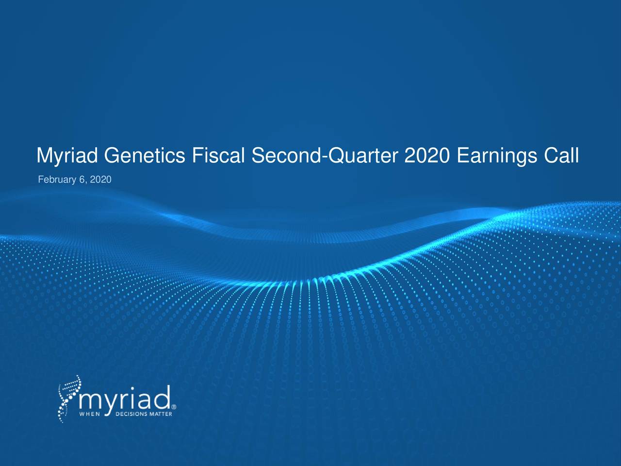 Myriad Genetics, Inc. 2020 Q2 - Results - Earnings Call Presentation ...