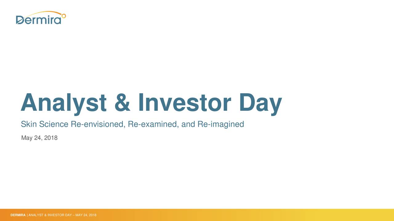 Dermira (DERM) Investor Presentation - Slideshow (NASDAQ:DERM-OLD ...