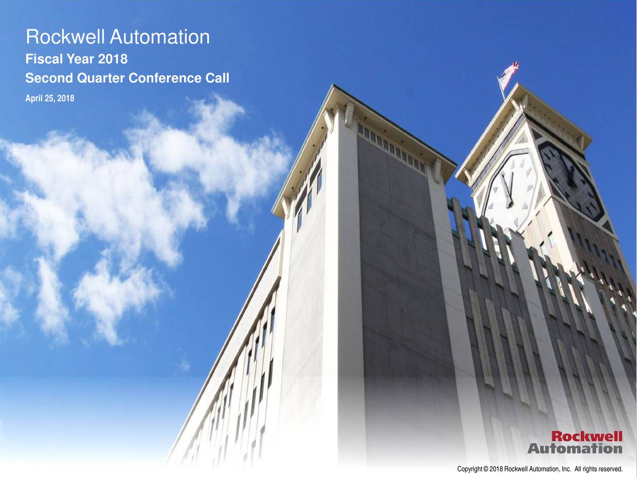 Rockwell Automation, Inc. 2018 Q2 - Results - Earnings Call Slides ...