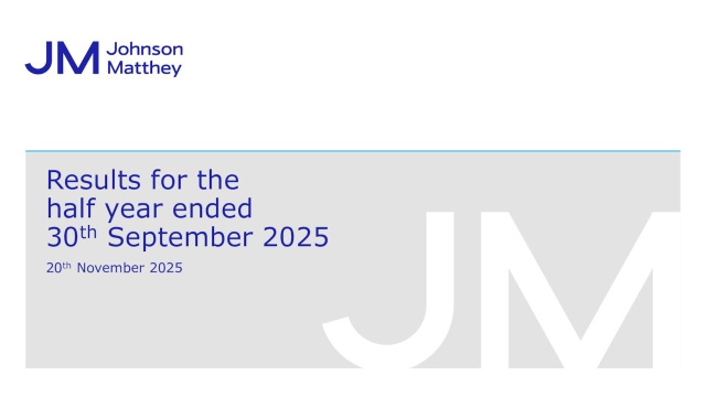 Johnson Matthey Plc 2026 Q2 - Results - Earnings Call Presentation ...