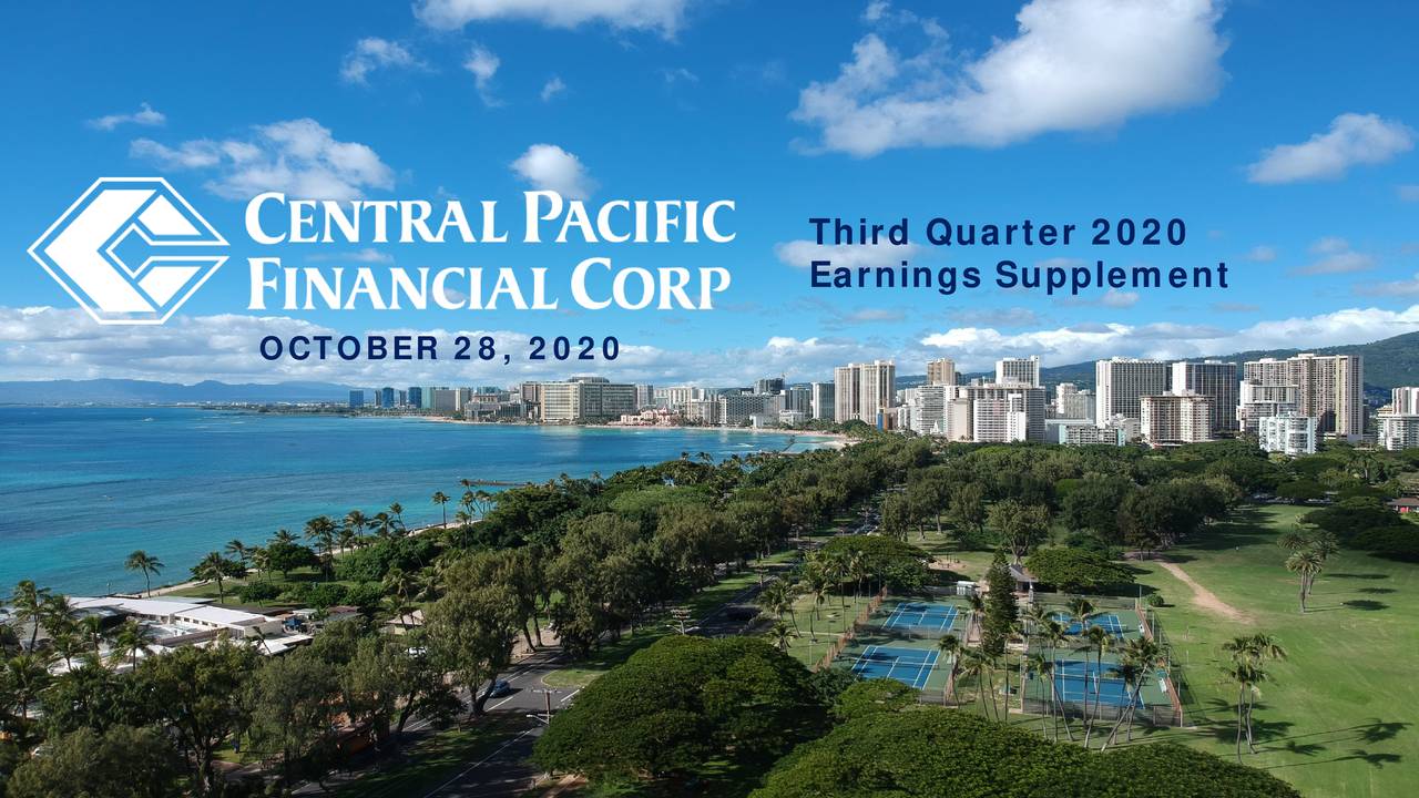 Central Pacific Financial Corp. 2020 Q3 - Results - Earnings Call ...