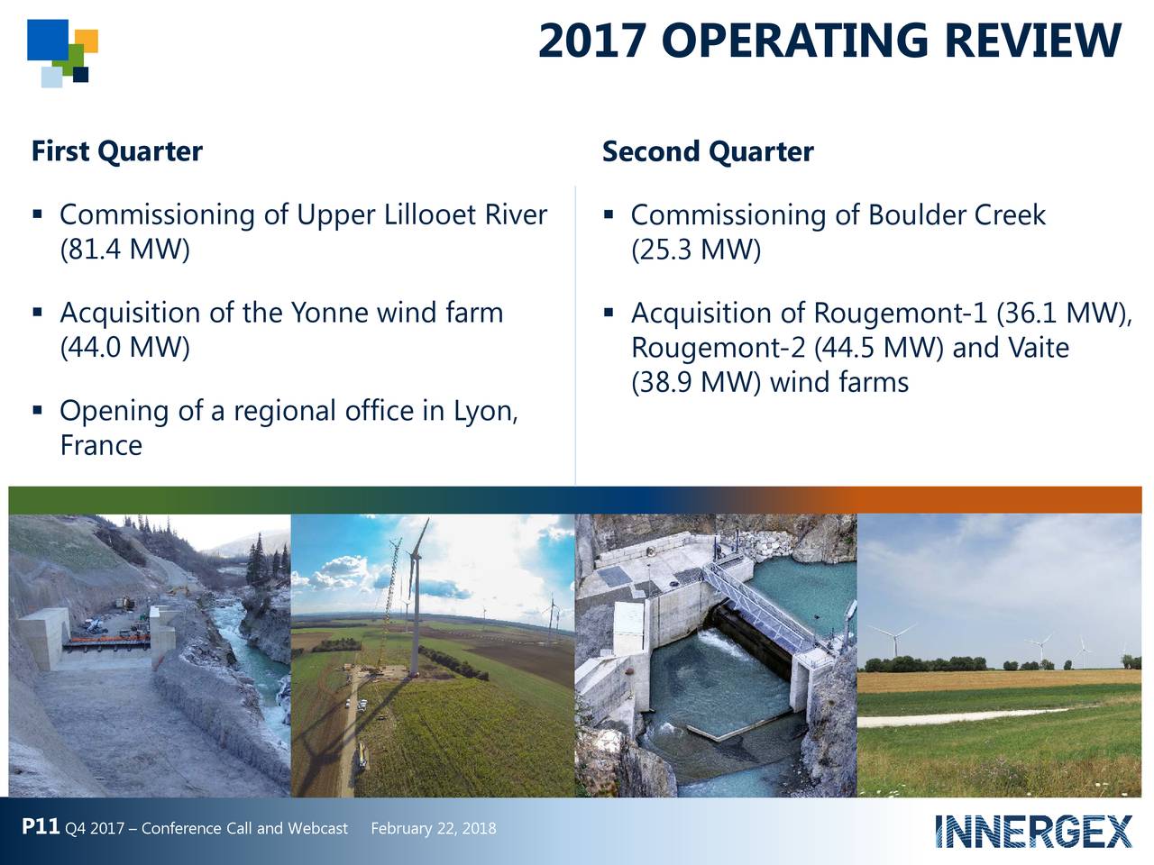 Innergex Renewable Energy Inc. 2017 Q4 - Results - Earnings Call Slides ...