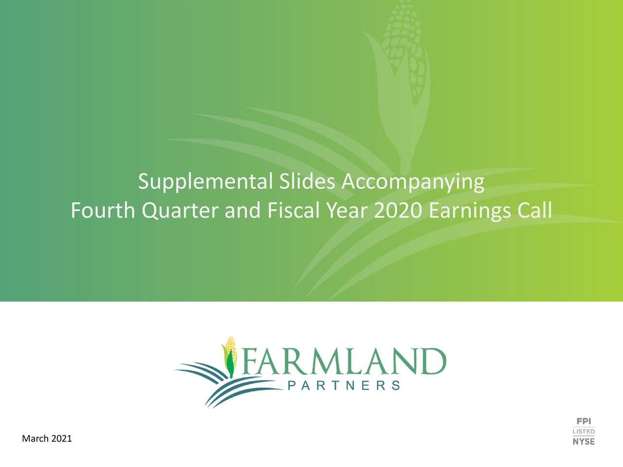 Farmland Partners Inc. 2020 Q4 - Results - Earnings Call Presentation ...