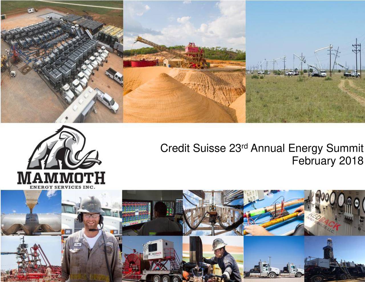 Mammoth Energy Services (TUSK) Presents At 23rd Annual Credit Suisse ...