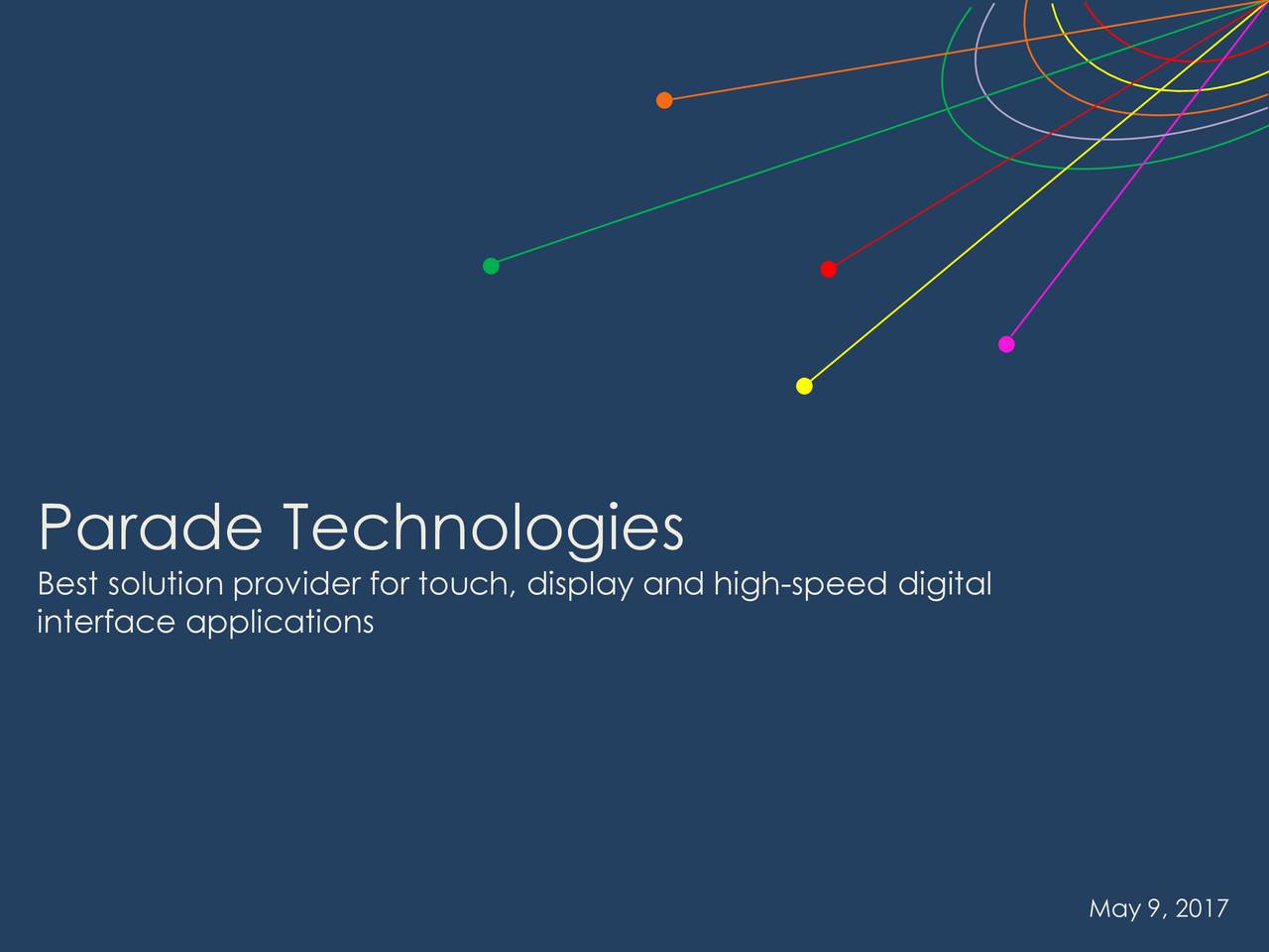 Parade Technologies (PRDWF) Investor Presentation - Slideshow (OTCMKTS ...