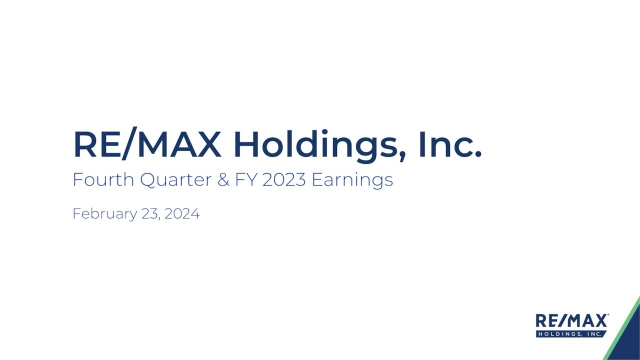RE/MAX Holdings, Inc. 2023 Q4 - Results - Earnings Call Presentation ...