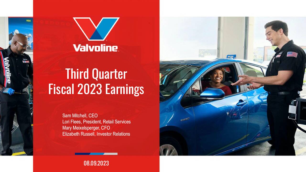 Valvoline Inc. 2023 Q3 - Results - Earnings Call Presentation (NYSE:VVV ...