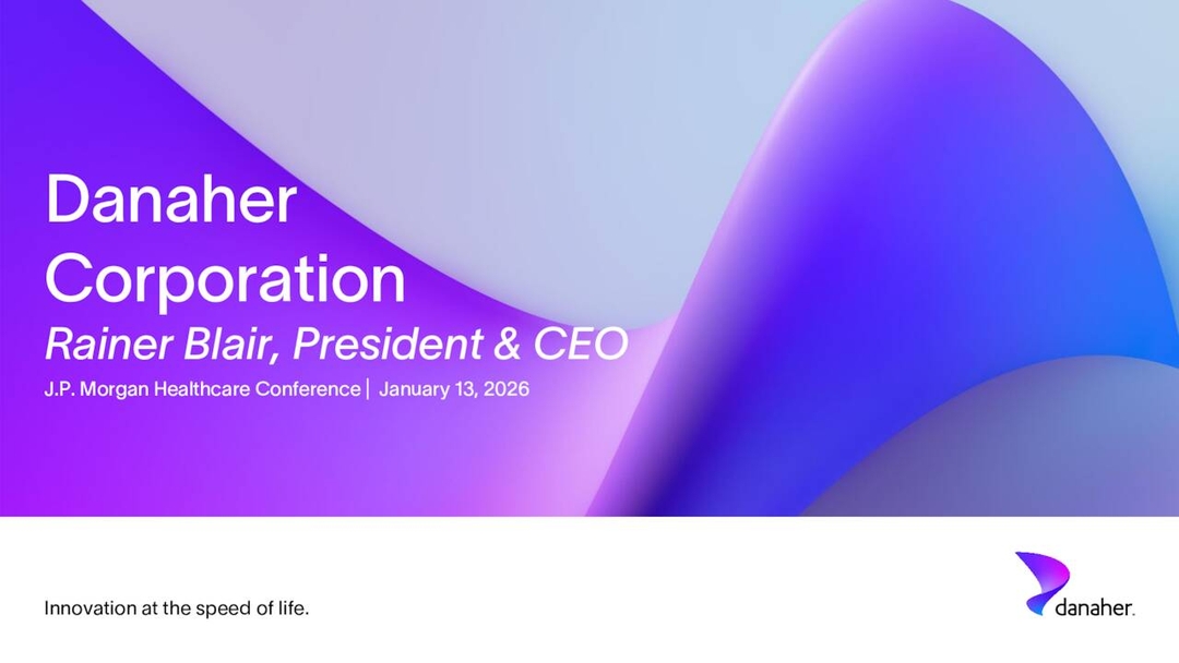 44th Annual J.P. Morgan Healthcare Conference (NYSE:DHR) 2026-01-13 ...