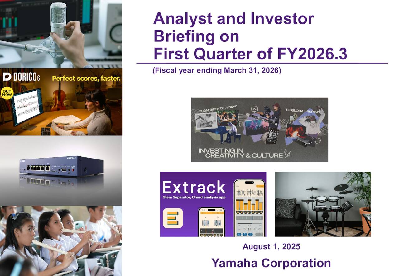 Yamaha Corporation 2026 Q1 - Results - Earnings Call Presentation ...