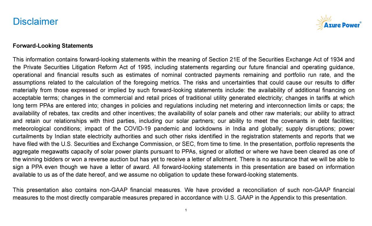 Azure Power Global (AZRE) Investor Presentation - Slideshow (OTCMKTS ...