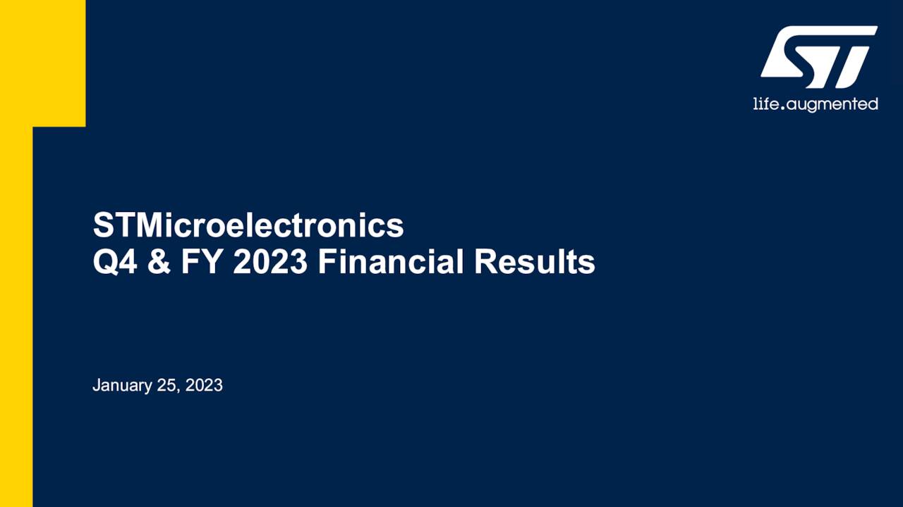 STMicroelectronics N.V. 2023 Q4 - Results - Earnings Call Presentation ...