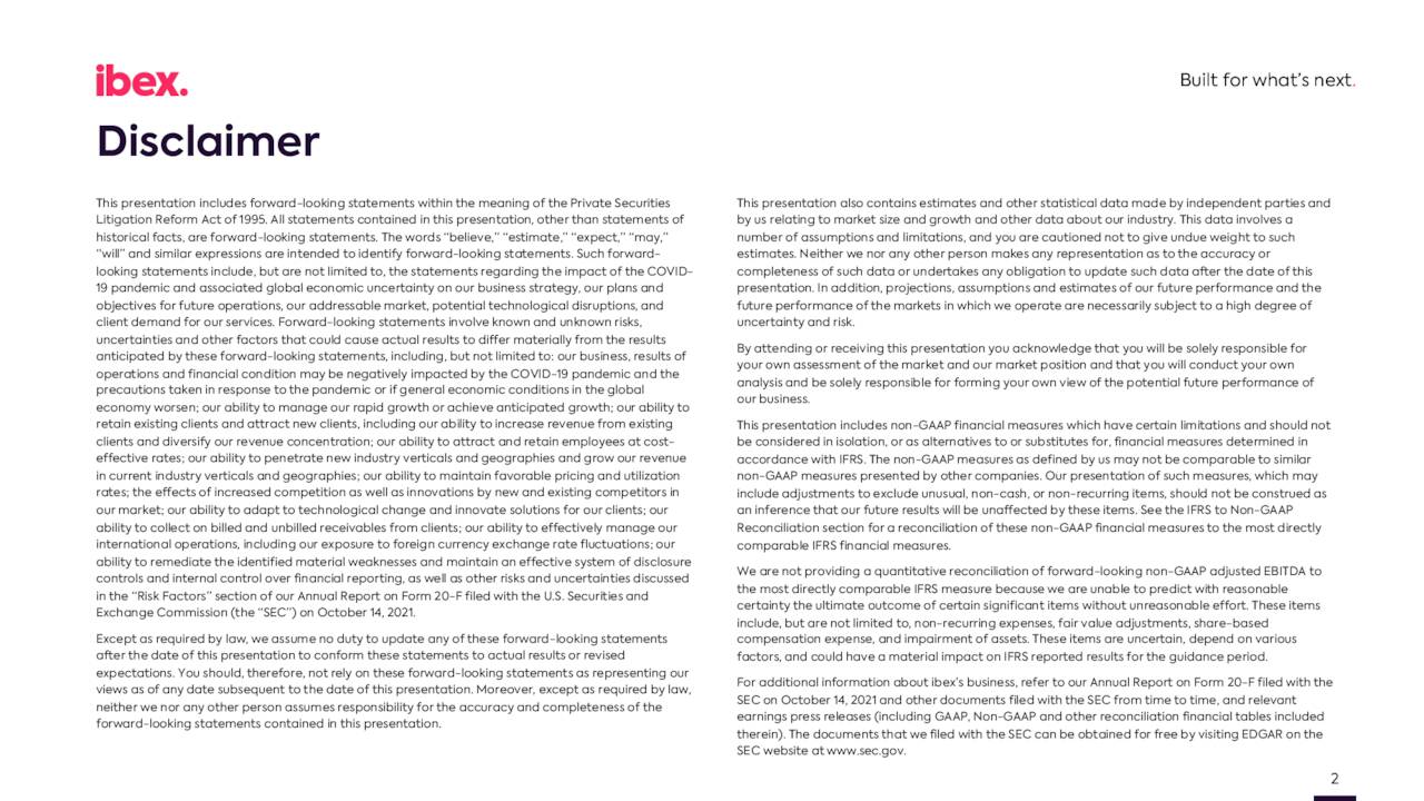 IBEX Limited 2022 Q4 - Results - Earnings Call Presentation (NASDAQ ...