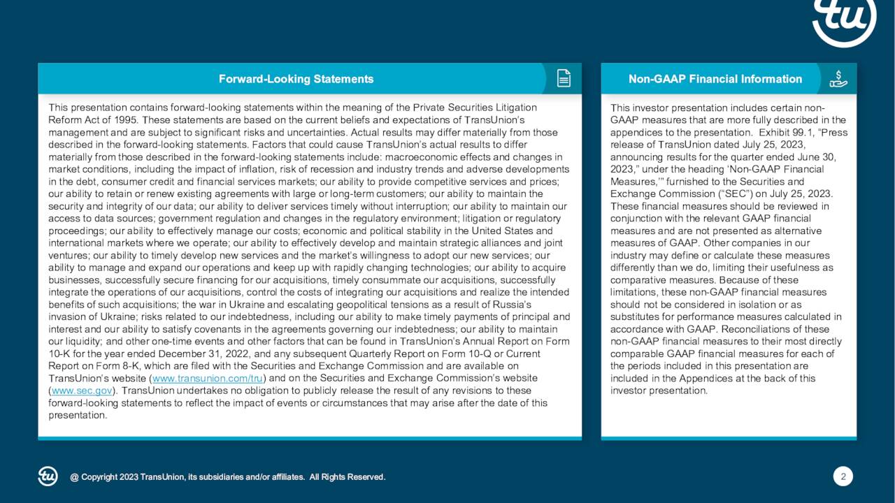 TransUnion 2023 Q2 - Results - Earnings Call Presentation (NYSE:TRU) | Seeking Alpha