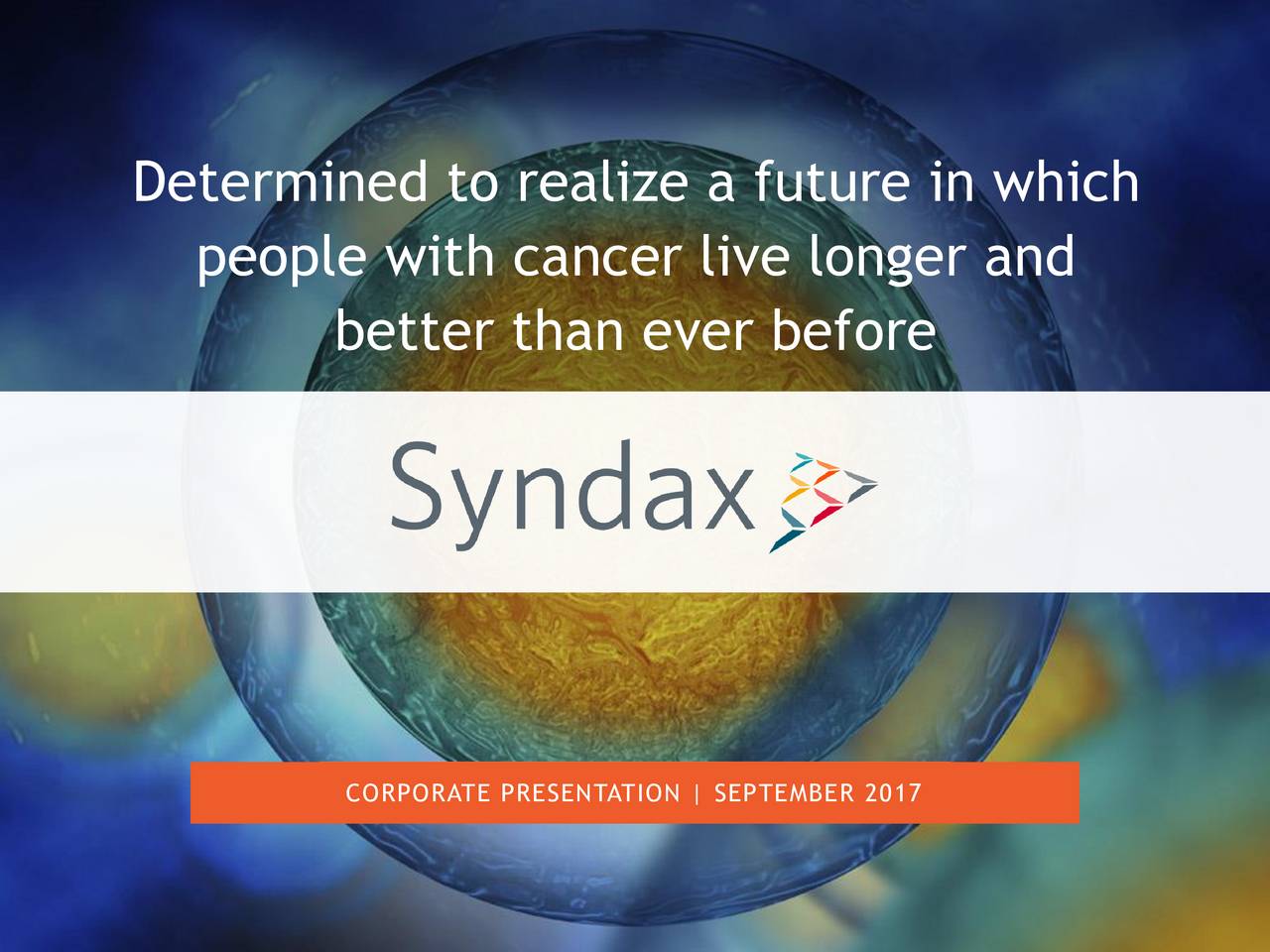 Syndax Pharmaceuticals (SNDX) Presents At Cantor Fitzgerald Global ...
