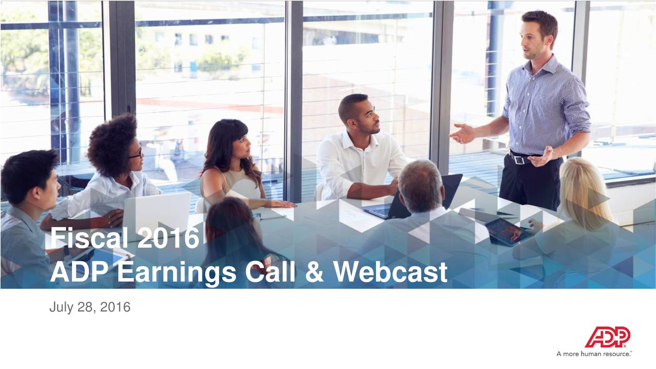 Automatic Data Processing, Inc. 2016 Q4 - Results - Earnings Call ...