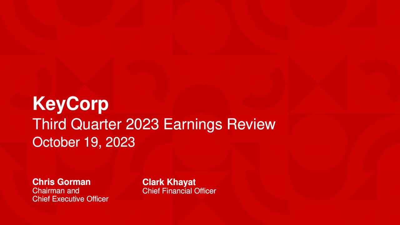 KeyCorp 2023 Q3 - Results - Earnings Call Presentation (NYSE:KEY ...
