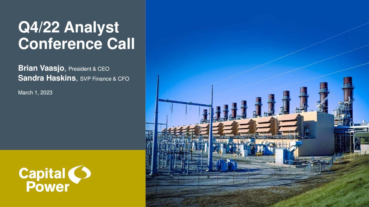 Capital Power Corporation 2022 Q4 - Results - Earnings Call ...