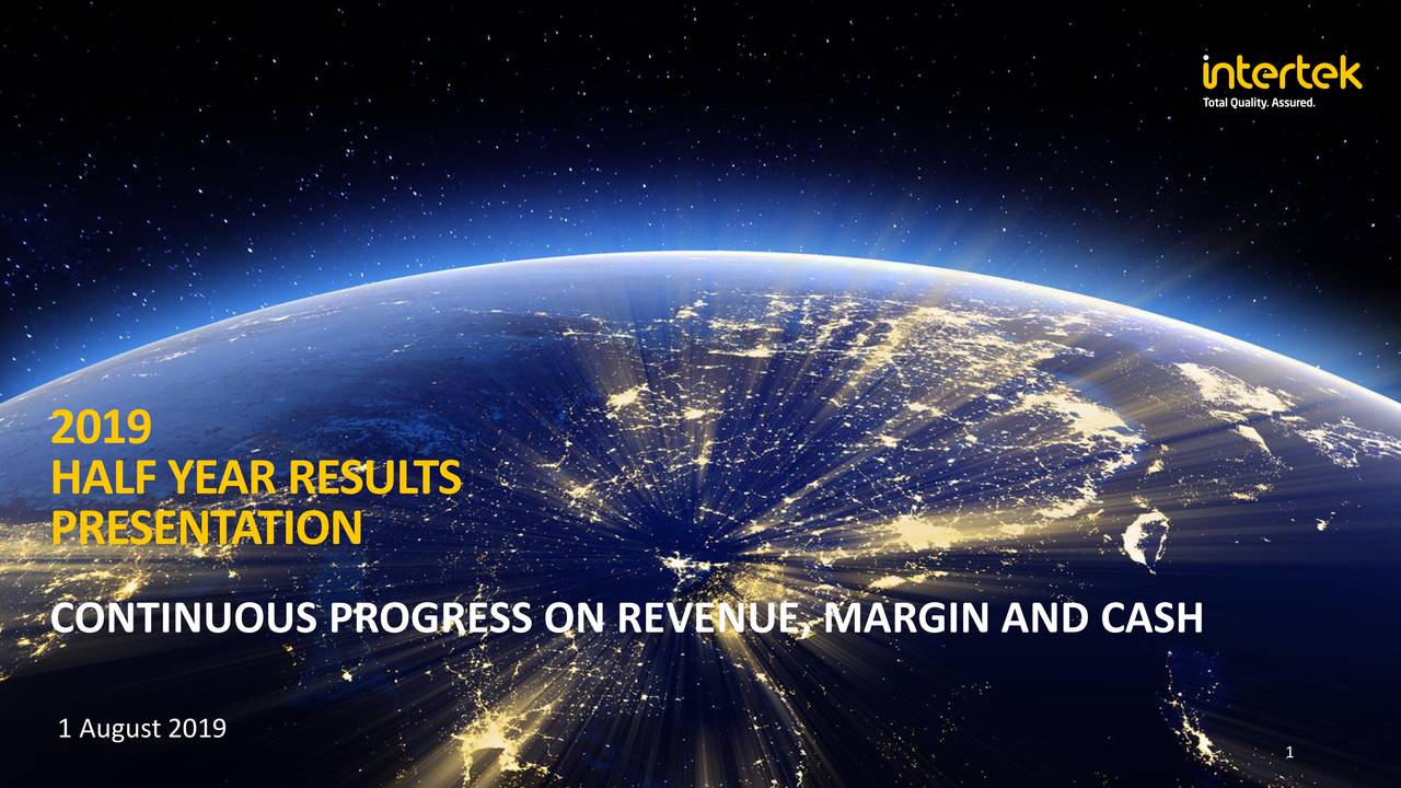 Intertek Group Plc 2019 Q2 - Results - Earnings Call Slides (OTCMKTS ...