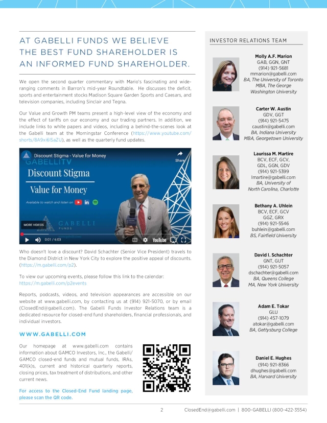 The Gabelli Utility Trust Q2 2025 Commentary | Seeking Alpha