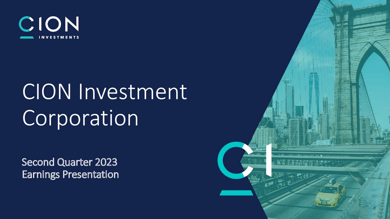 CION Investment Corporation 2023 Q2 - Results - Earnings Call ...