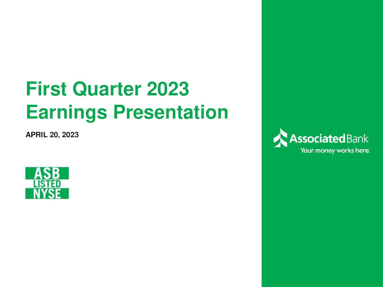 Associated Banc-Corp 2023 Q1 - Results - Earnings Call Presentation (NYSE:ASB) | Seeking Alpha