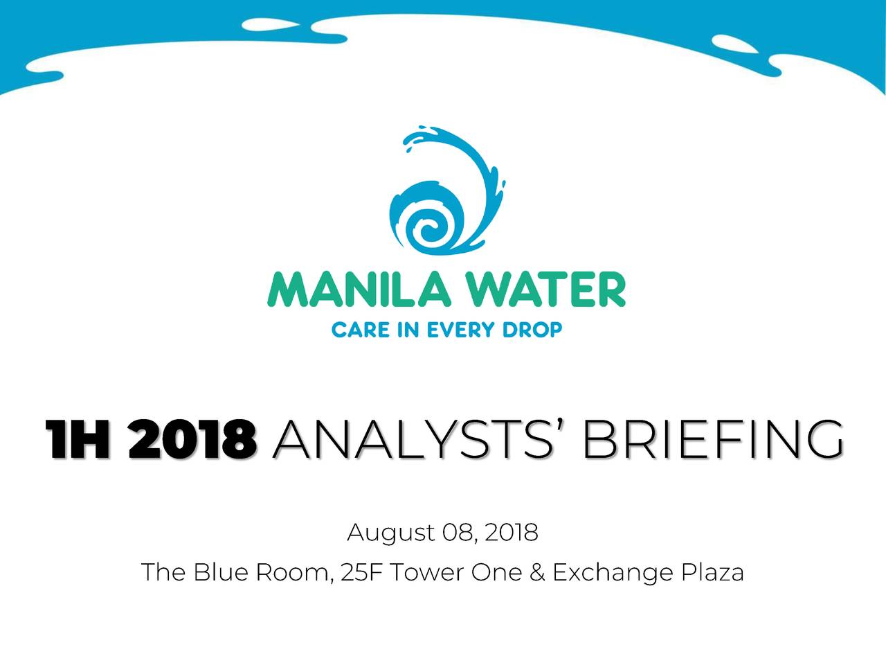 Manila Water Co., Inc. ADR 2018 Q2 - Results - Earnings Call Slides ...